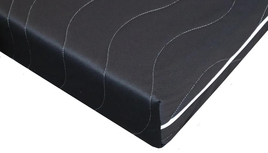 Via-nábytek Potah na matraci PROŠÍVANÝ - černý 100 x 200 13 cm