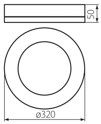 Kanlux 31491 - LED Venkovní stropní svítidlo TURA LED/24W/230V 4000K IP65 černá