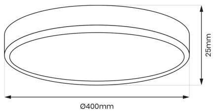 LED Stropní svítidlo MAQ LED/32W/230V 3000/4000/6500K IP40 černá