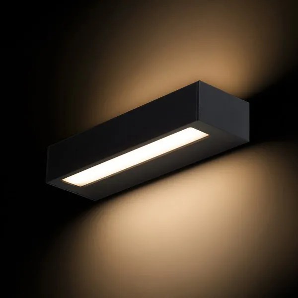 RED R14198 ASTER 25 nástěnná černá mléčný akryl 230V LED 2x6W IP65 3000K - RED - DESIGN RENDL