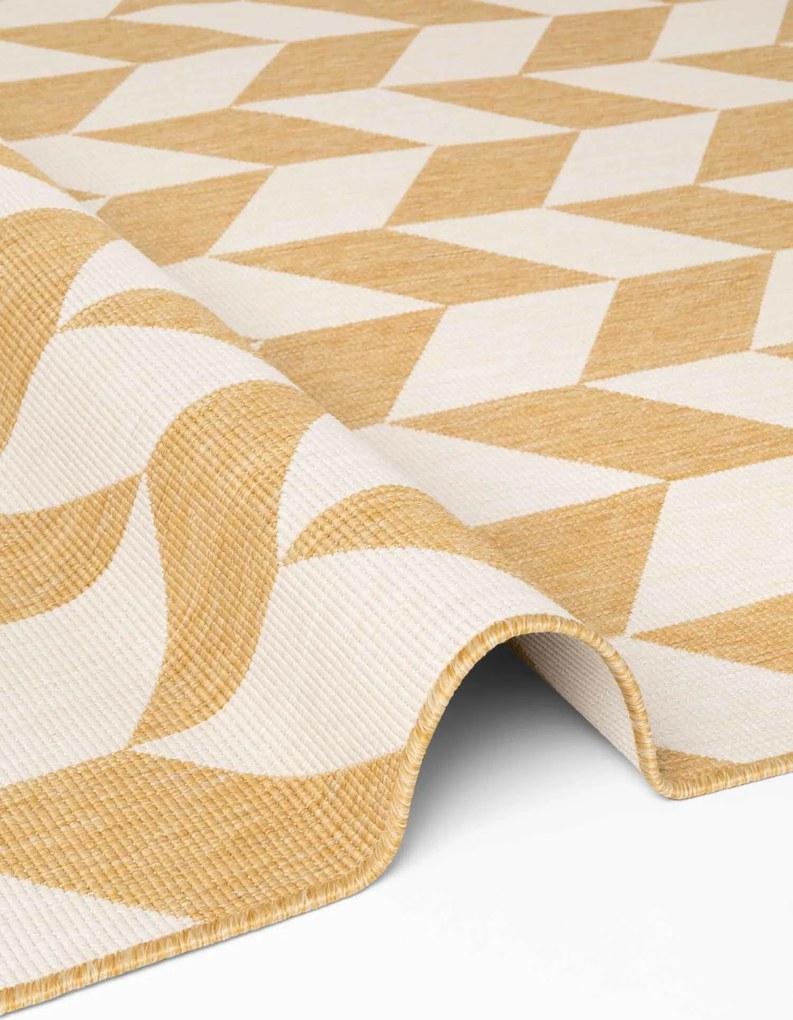 Ted Baker, Kusový koberec Ted Baker Haringey 106380 Yellow White, 200x300, žlutá, chodba / předsíň