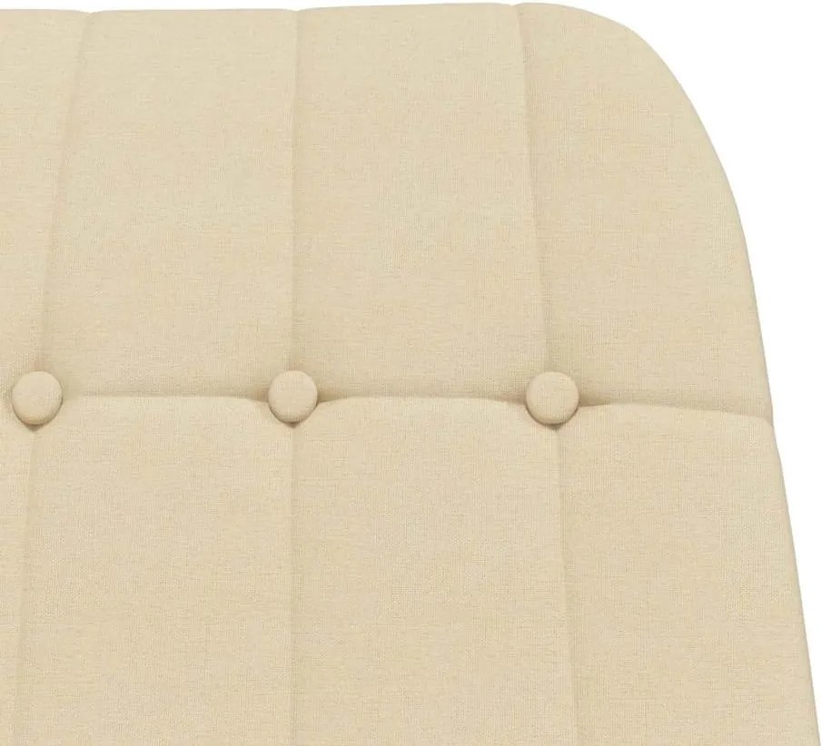 Houpací křeslo krémové textil 341255