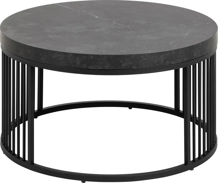 Konferenční stolek Strington 65 cm černý mramor