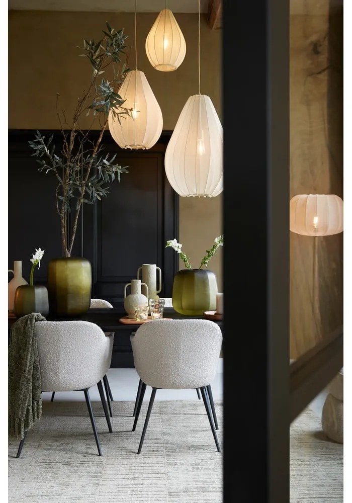 Béžové závěsné svítidlo se skleněným stínidlem ø 28 cm Itela – Light & Living