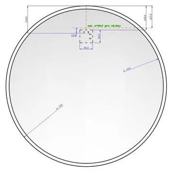 Amirro Moonlight Ronde Zrcadlo 50 cm s LED podsvíceným pískovaným okrajem, 411-224