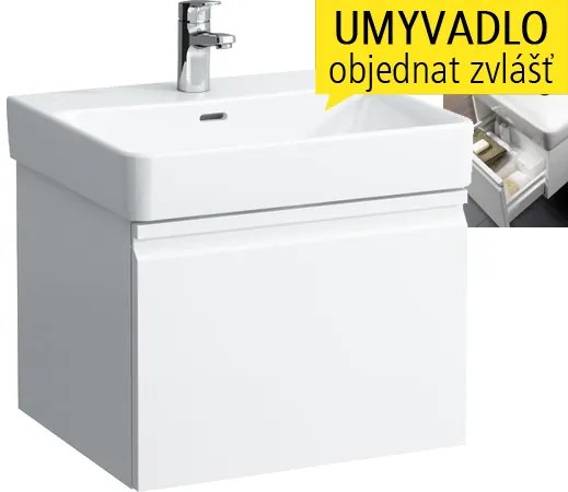 Laufen Pro S skříňka s 1 zásuvkou pod umyvadlo 55 x 46,5 cm bílá/lesk, Laufen