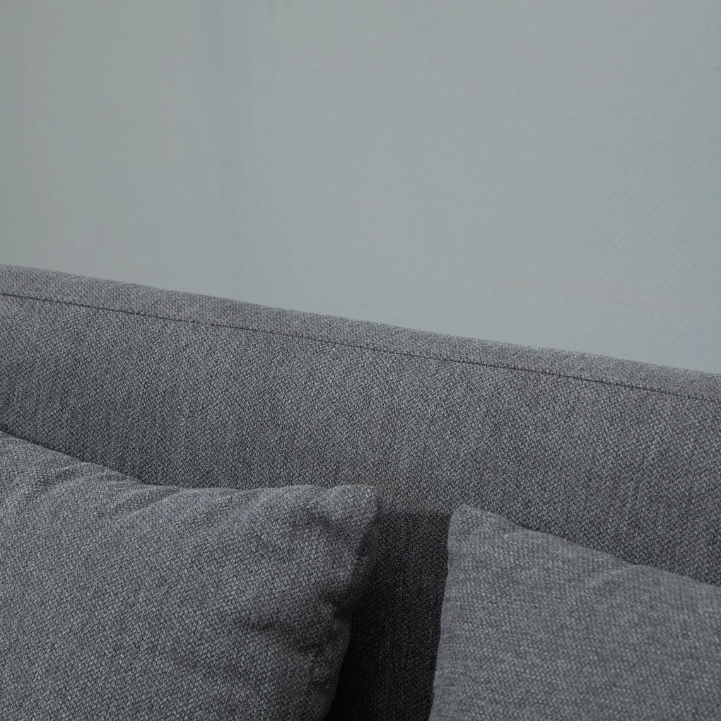 HOMCOM Dvoumístná rozkládací pohovka s polštáři, nastavitelné podnožky, sametový polyester, kaučukové dřevo, pěna, 2místná, potah látka| Aosom