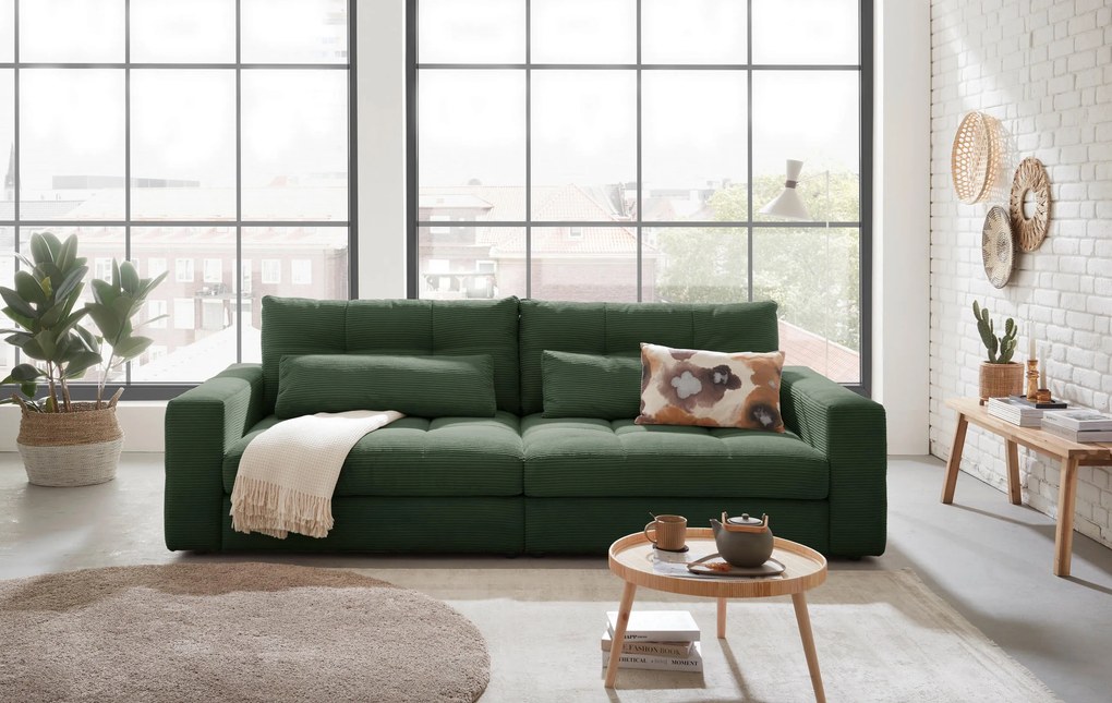 XXXLutz POHOVKA BIG SOFA, textil, tmavě zelená Livetastic - Pohovky - 002220057102