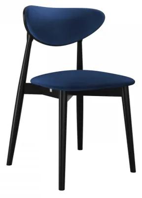 Čalouněná jídelní židle KT65/C, Potah: Magic Velvet 2225, Barva dřeva: czarny