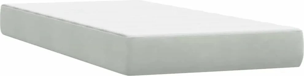 Box Spring Postel s matrací Světle šedá 90x220 cm Samet 3318477