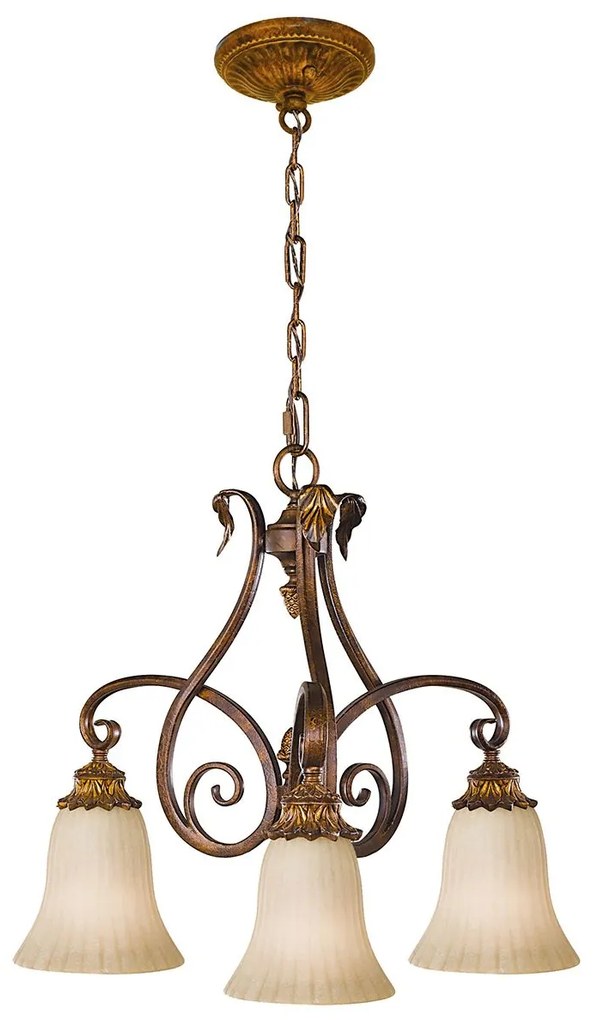 Elstead Secesní závěsný lustr SONOMA VALLEY Ø 52 cm/3x E27