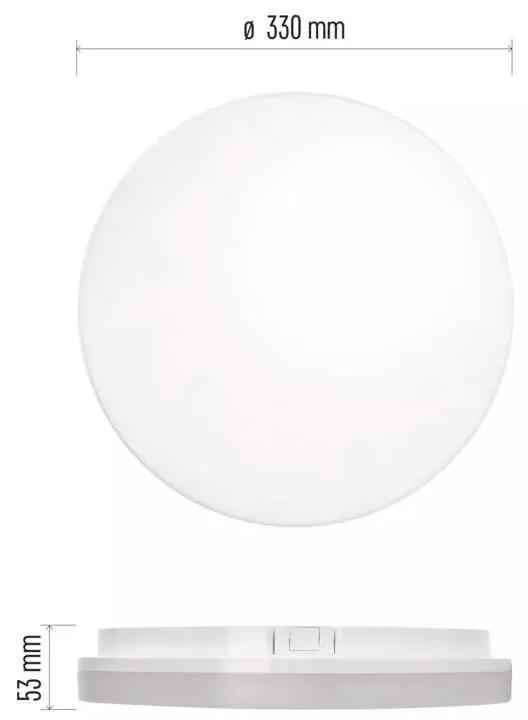 EMOS Bílé LED stropnínástěnné svítidlo s pohybovým čidlem 24W IP54