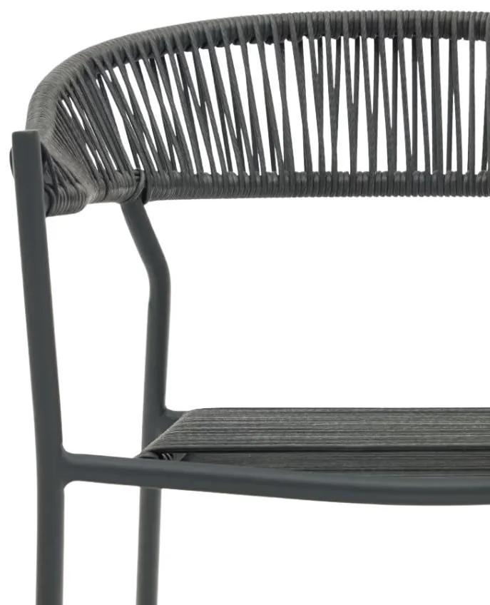 Šedá kovová zahradní jídelní židle Kave Home Futadera