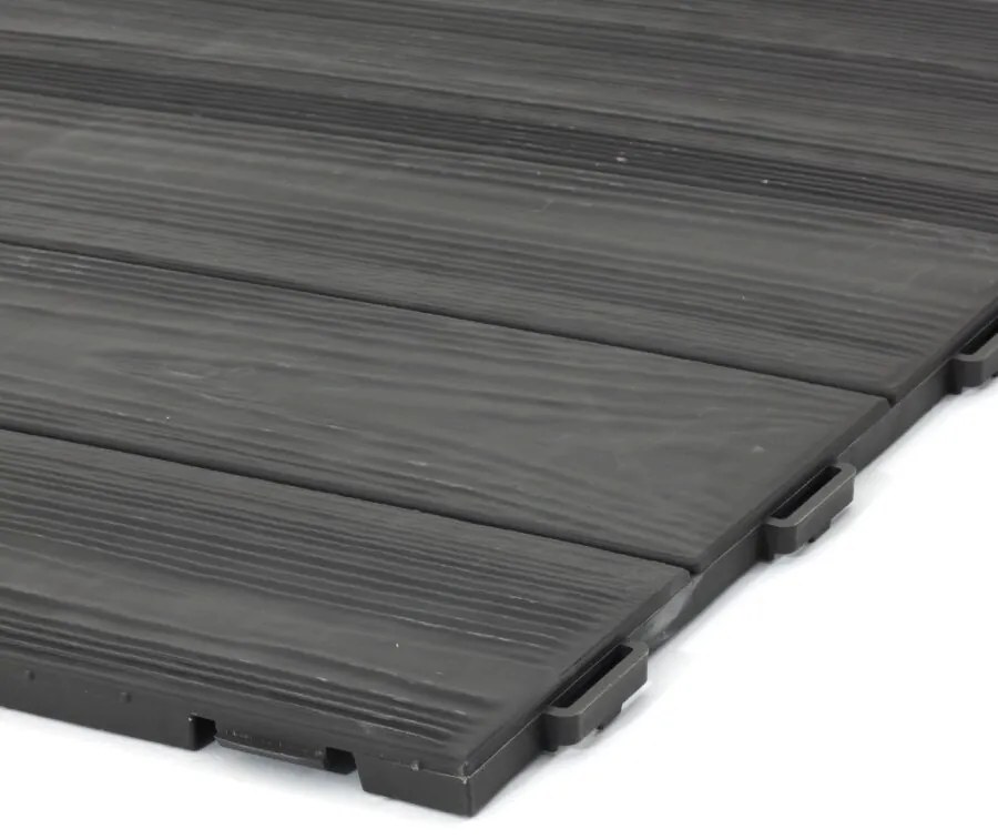 Plastová dlažba Linea Marte II 56,3 x 56,3 x 1,3 cm, tmavě hnědá