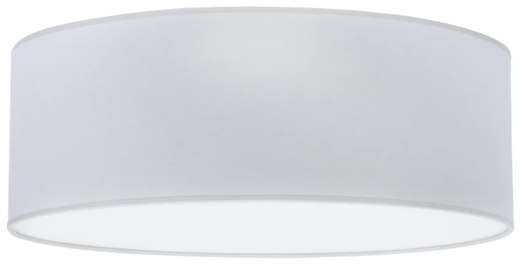 Stropní svítidlo Gaja, 1x světle šedé textilní stínítko, (bílé plexisklo), (fi 40cm)