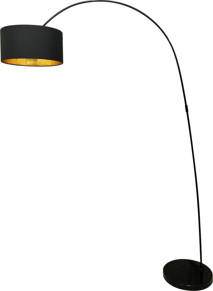 XXXLutz STOJACÍ OBLOUKOVÉ SVÍTIDLO, 135/201/38 cm P & B - Online Only svítidla - 001769024501