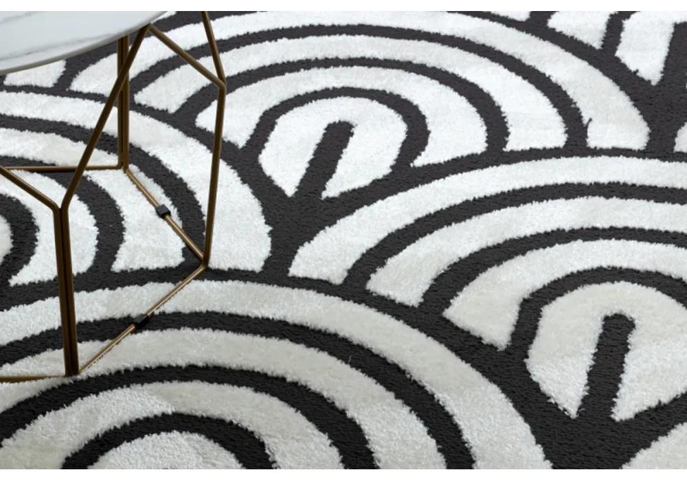 Kusový koberec Corylus krémovočerný 160x220cm