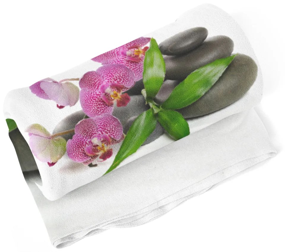 Deka - Orchideje a kameny 190x140 cm