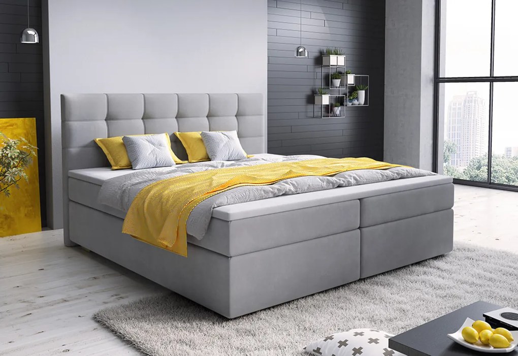 Expedo Čalouněná postel boxspring GLOSE, 140x200, sawana 05