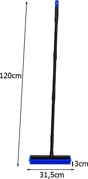 Verk Group Gumovo-silikonový smeták s kovovou rukojetí 120 cm