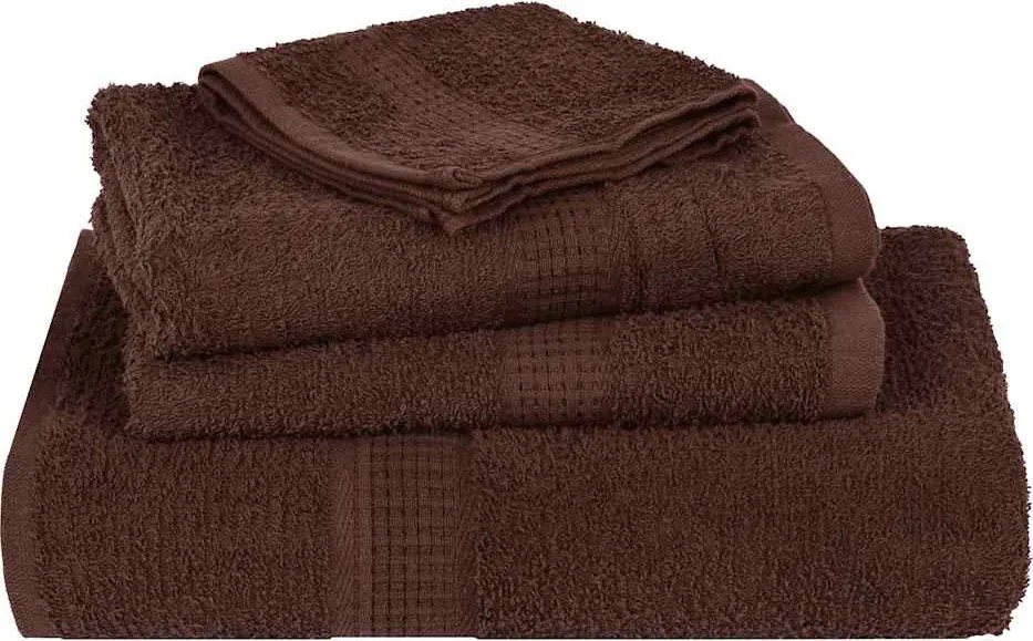 Ručníky FROGN 4 ks hnědé 100x200 cm 360 g/m² 136771