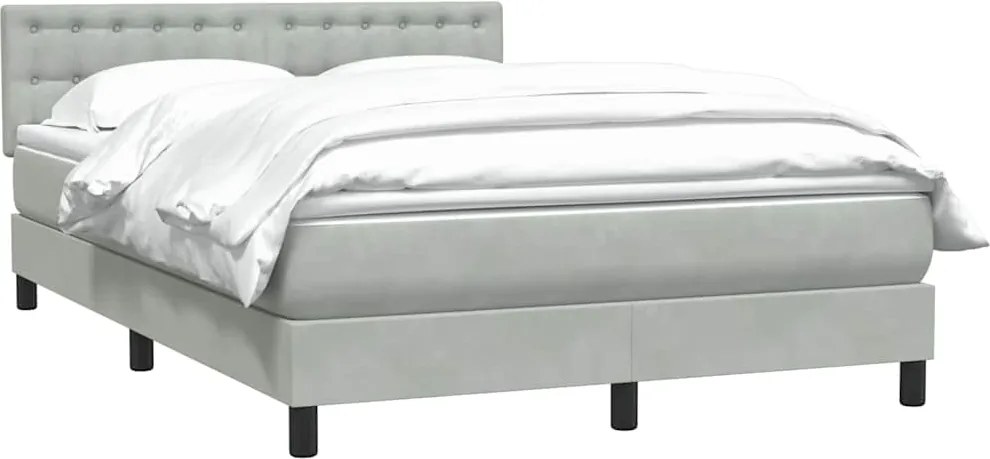 Box spring postel s matrací světle šedá 160x210 cm samet 3316599