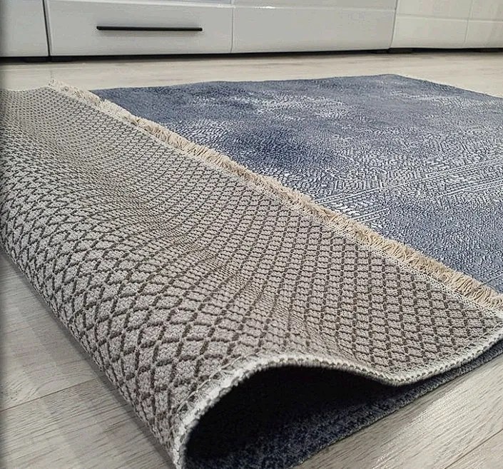 HU Modrý orientální koberec Banco 1030-BLUE Rozměr: 60x110 cm