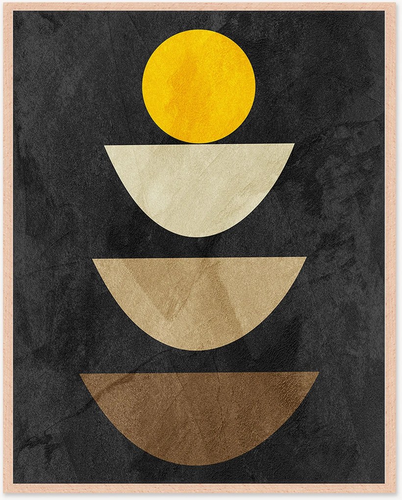Zarámovaný digitální tisk Organic Shapes