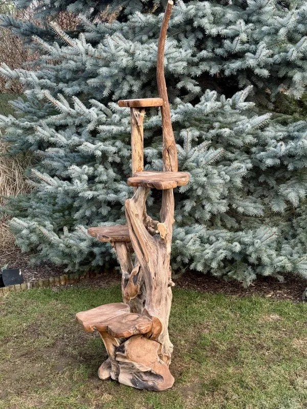 Škrabadlo pro kočky nebo stojan na květiny, Teak 209 cm 185 - 220 cm