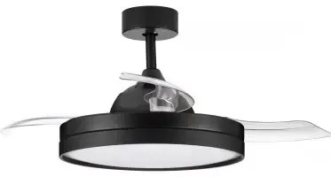 LED černé moderní stropní svítidlo Nevma s dálkovým ovládáním