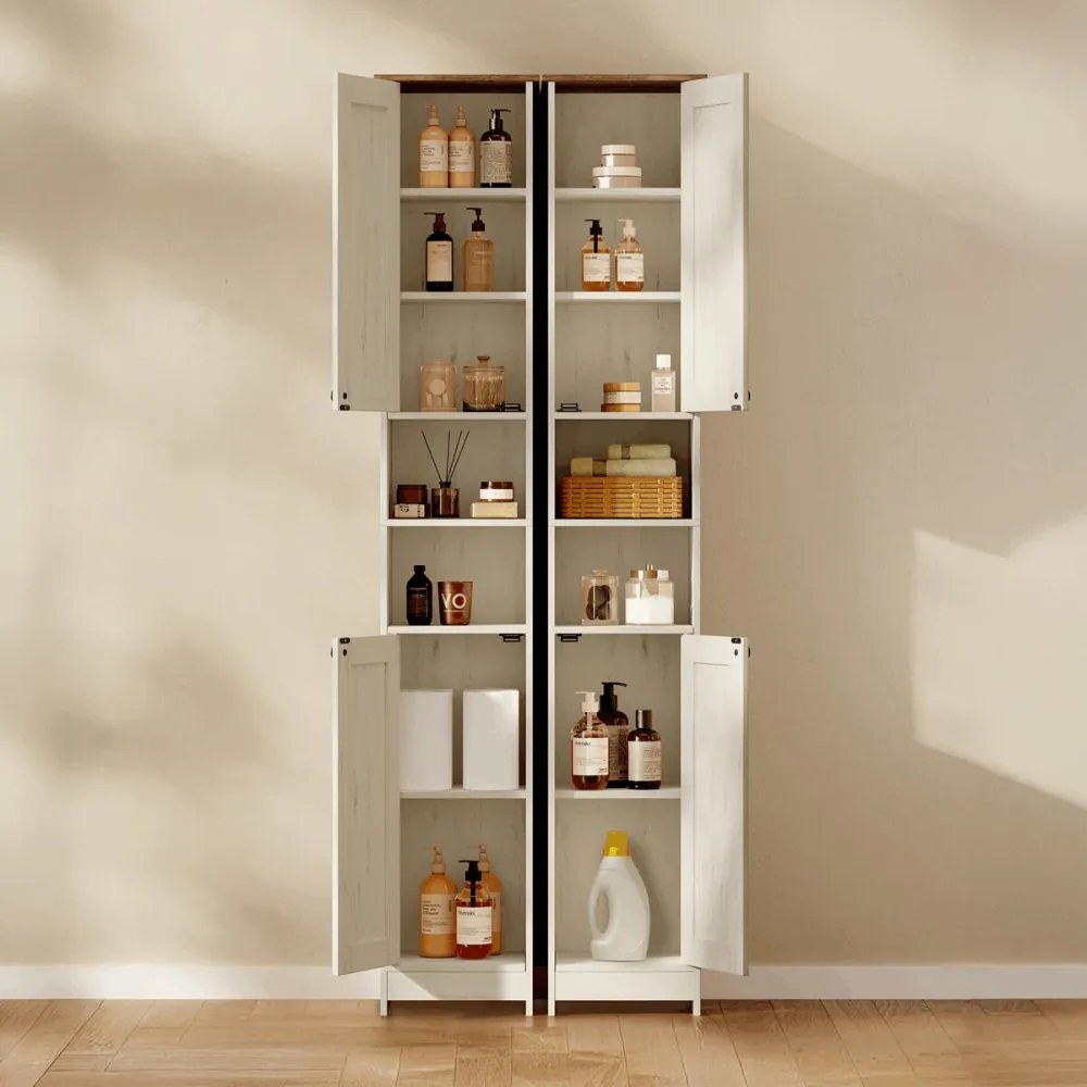 Koupelnová skříňka 30x30x170cm AUK-E1166 WT, mdf, bílá