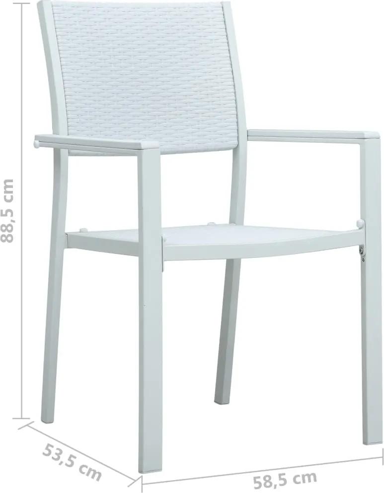 vidaXL Zahradní židle 4 ks plast ratanový vzhled [47888] Barva: Bílá