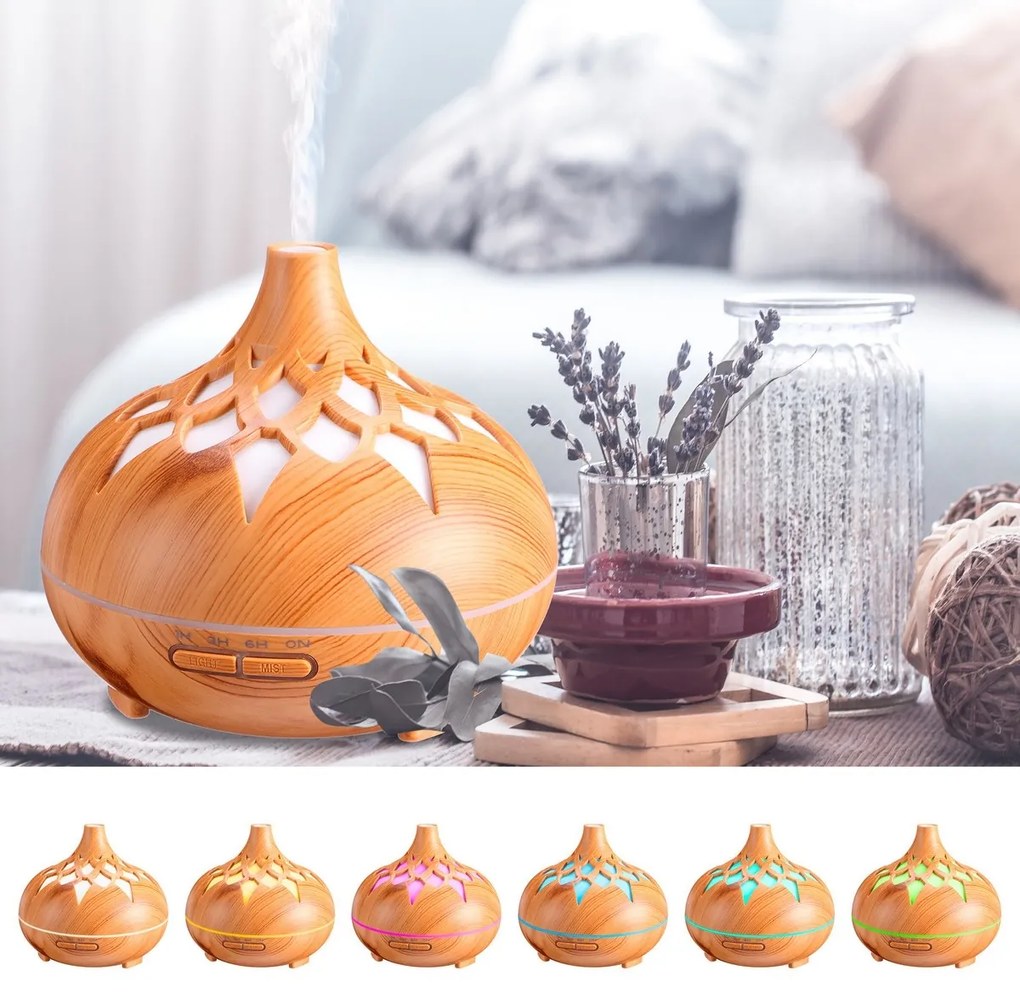 Sixtol Aroma difuzér Palm světlé dřevo, 500 ml