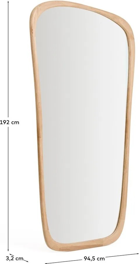 Nástěnné zrcadlo s dřevěným rámem 94,5x192 cm Alura – Kave Home