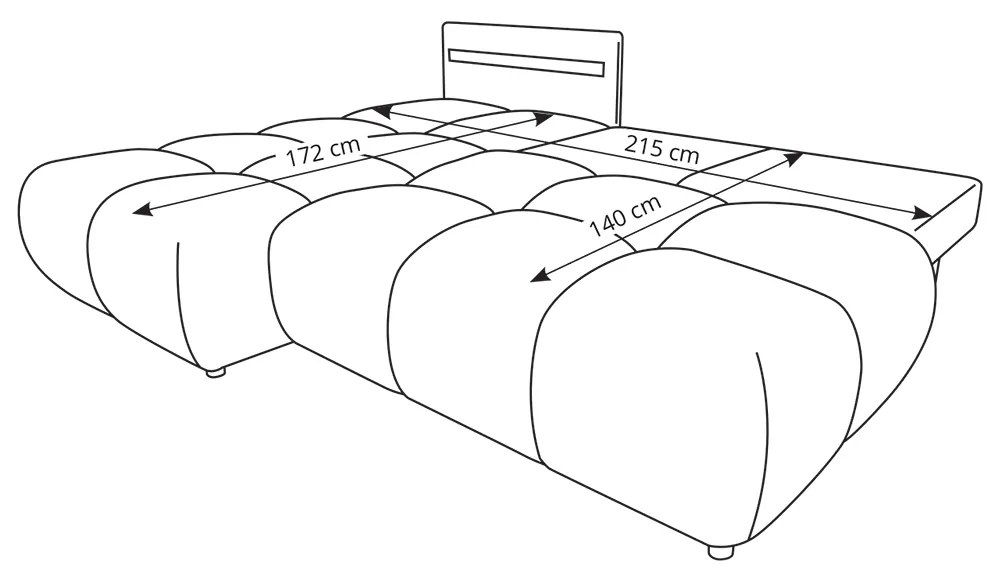 Sedací souprava MILI | 230x177 cm | rozkládací + úložný prostor | VÝBĚR TKANIN