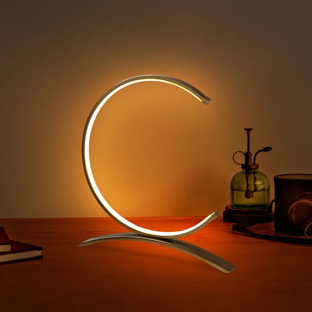 Stolní lampa Moon s LED osvětlením zlatá