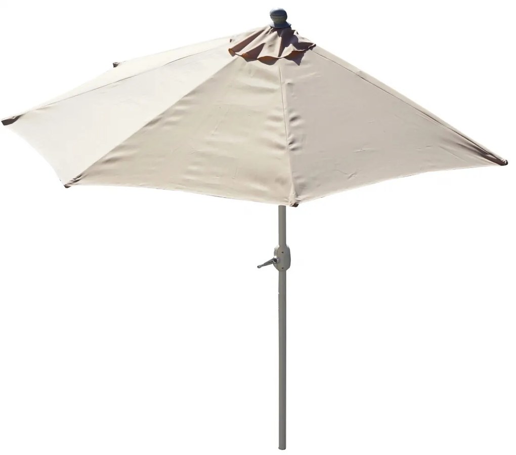 Slunečník půlkruh Parla 270 cm bez stojanu - polyester/hliník - krémová