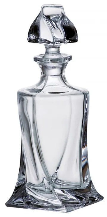 Skleněná láhev na whisky, Crystalite Bohemia, QUADRO, 400 ml