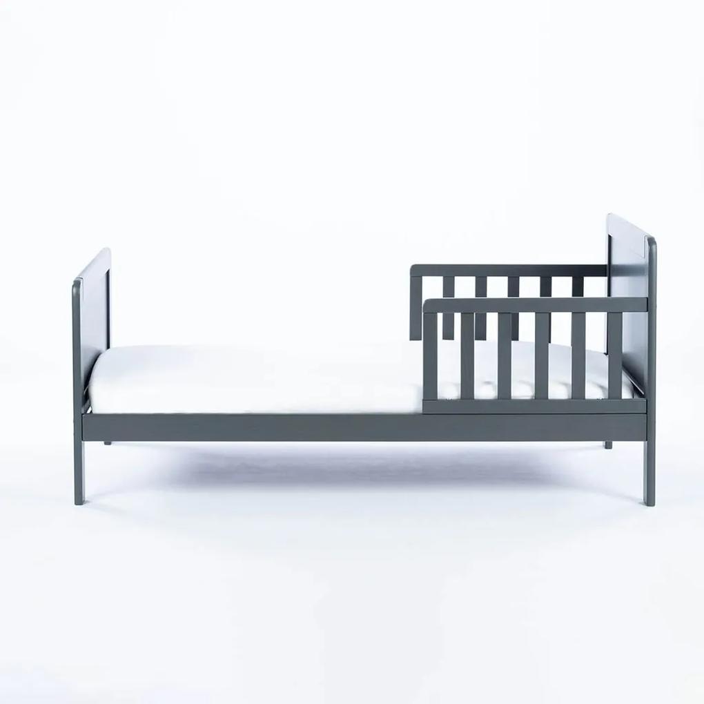 DREWEX Dětská postel se zábranou Drewex Olek 140x70 cm grafit