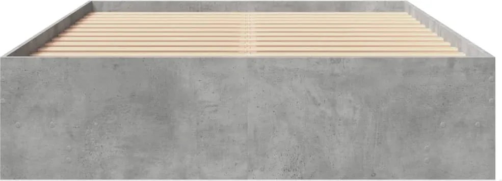Rám postele betonově šedý 135 x 190 cm kompozitní dřevo 3295691