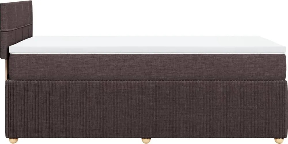 Box spring postel s matrací tmavě hnědá 80x200 cm textil 3287286