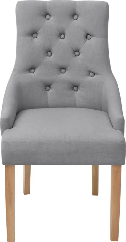 vidaXL Jídelní židle 6 ks textil [274422] Barva: světle šedá