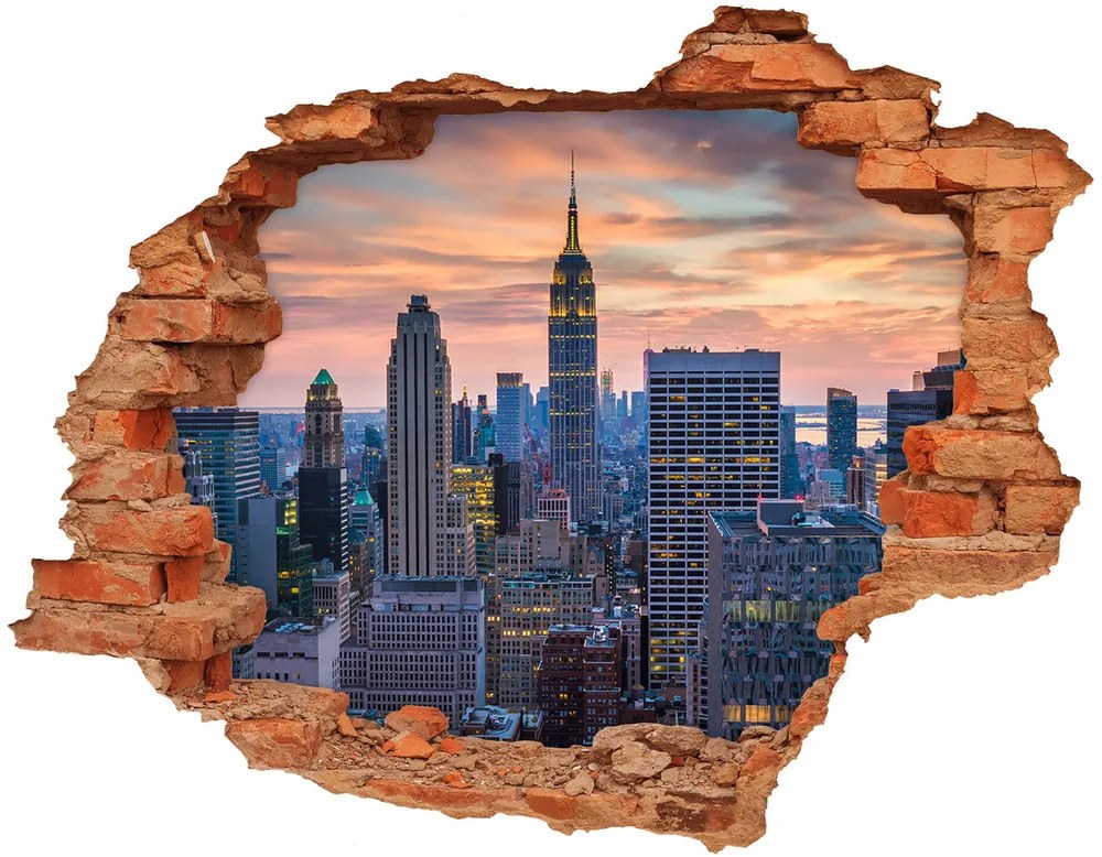 Wallmuralia Fototapeta díra na zeď 3D Manhattan New York 90x70 cm