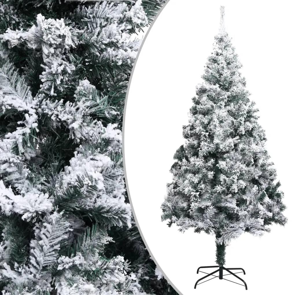320964 vidaXL Umělý vánoční stromeček zasněžený zelený 180 cm PVC
