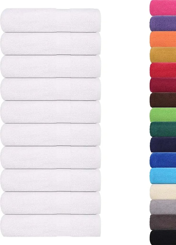 Ručníky FROGN 10 ks bílé 100x150 cm 360 g/m² 136659
