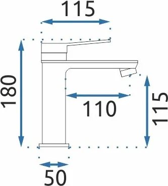 Rea Viral, umyvadlová baterie, černá - růžové zlato, REA-B2025