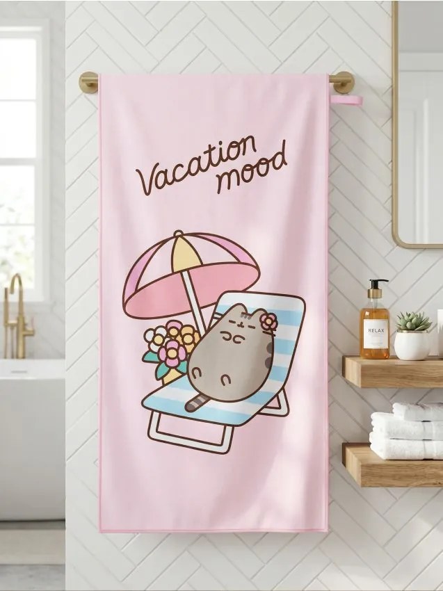 Sinsay - Rychleschnoucí ručník Pusheen the Cat - růžová