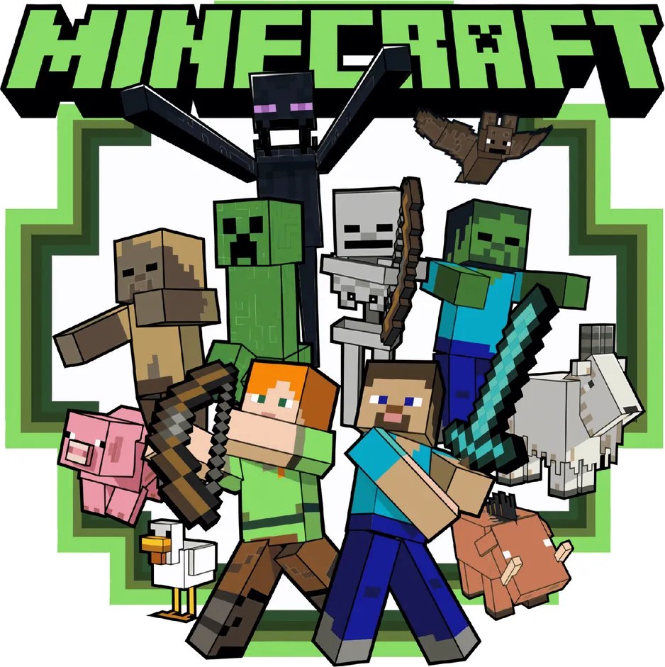 PIPPER. Textilní samolepka na zeď "Minecraft 2"