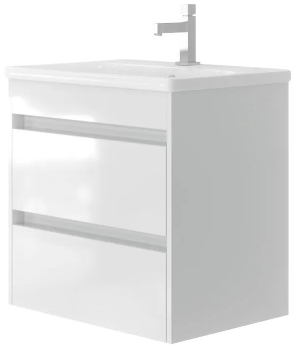 Kingsbath Luton II. 65 White koupelnová skříňka s umyvadlem