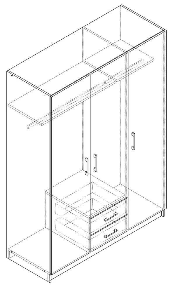 Idea Skříň ESO 3dveřová 51530 dub